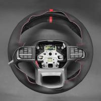 China Custom Hand Stitching Artificial Leather Steering Wheel Cover for Ford F-150 F150 Lightning 2021 2022 2023 for sale