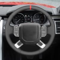 China Car Accessories DIY Genuine Leather Hand Stitching Steering Wheel Cover for Land Rover Discovery 5 III (L462) IV(L405) 2015-2022 for sale
