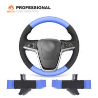 China Blue Artificial Leather Black Suede Custom Car Accessory Steering Wheel Cover For Buick Encore Verano Cascada 2013-2019 for sale