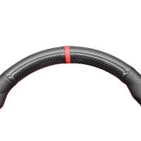 China Hand Sewing Carbon PU Leather Steering Wheel Cover for Chevrolet Holden Cruze Aveo Orlando Ravon R4 for sale