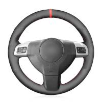 China Custom Black Suede Hand Stitching Wrap Steering Wheel Cover for Vauxhall Opel Holden Astra H Corsa Zaflra B Signum Vectra C for sale