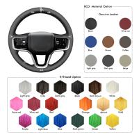China Hand Stitch Genuine Leather Steering Wheel Cover for Land Rover Range Rover Sport III(L461) Evoque II (L551)  Velar (L560) for sale