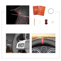 China Custom Black Suede Hand Stitching Wrap Steering Wheel Cover for Vauxhall Opel Holden Astra H Corsa Zaflra B Signum Vectra C for sale