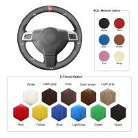 China Custom Black Suede Hand Stitching Wrap Steering Wheel Cover for Vauxhall Opel Holden Astra H Corsa Zaflra B Signum Vectra C for sale