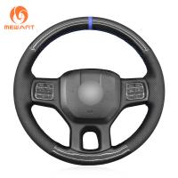 China Custom Hand Stitching Carbon Leather Steering Wheel Cover for Dodge RAM 1500 3500 2013 2014 2015 2016 2017 2018 for sale