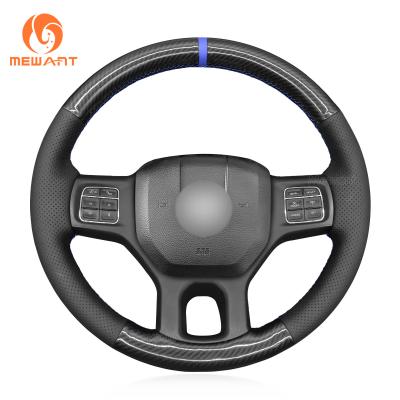 China Custom Hand Stitching Carbon Leather Steering Wheel Cover for Dodge RAM 1500 3500 2013 2014 2015 2016 2017 2018 for sale
