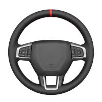 China Accessories of Cars Hand Stitched Genuine Leather Steering Wheel Cover for Land Rover Discovery Sport (L550) 2015-2019 for sale