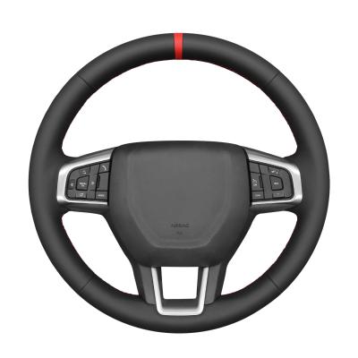China Accessories of Cars Hand Stitched Genuine Leather Steering Wheel Cover for Land Rover Discovery Sport (L550) 2015-2019 for sale