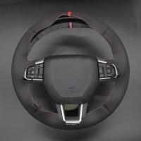 China Accessories of Cars Hand Stitched Genuine Leather Steering Wheel Cover for Land Rover Discovery Sport (L550) 2015-2019 for sale