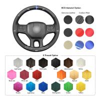 China Custom Hand Stitching Carbon Leather Steering Wheel Cover for Dodge RAM 1500 3500 2013 2014 2015 2016 2017 2018 for sale
