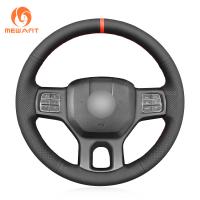 China Custom Hand Sewing Leather Steering Wheel Cover for Dodge RAM 1500 3500 2013 2014 2015 2016 2017 2018 for sale