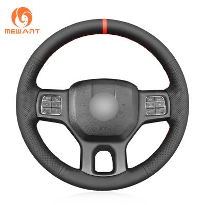 China Custom Hand Sewing Leather Steering Wheel Cover for Dodge RAM 1500 3500 2013 2014 2015 2016 2017 2018 for sale