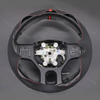 China Custom Hand Sewing Leather Steering Wheel Cover for Dodge RAM 1500 3500 2013 2014 2015 2016 2017 2018 for sale