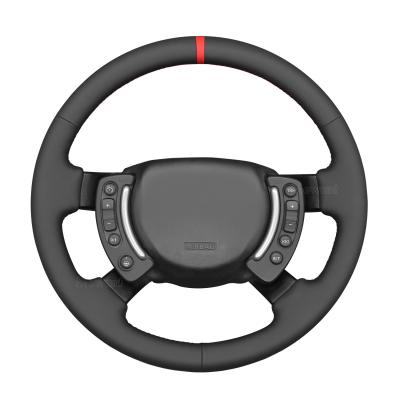 China Custom High-quality Hand Stitch Black Leather Cool Style Steering Wheel Cover for Land Rover Range Rover III(L322) 2002-2012 for sale