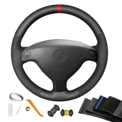 China DIY Suede Leather Black Customized Steering Wheel Cover For Opel Astra G H 1998 1999 2000 2001 2002 2003 2004 2005 2006 2007 for sale
