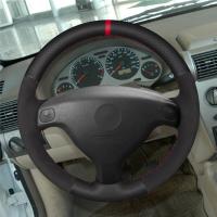 China DIY Suede Leather Black Customized Steering Wheel Cover For Opel Astra G H 1998 1999 2000 2001 2002 2003 2004 2005 2006 2007 for sale