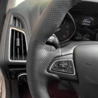 China Custom Hand Stitching PU Leather Steering Wheel Cover for Ford Focus Kuga C-MAX Ecosport Escape 2015 2016 2017 2018 2019 2020 for sale
