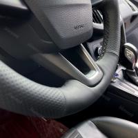 China Custom Hand Stitching PU Leather Steering Wheel Cover for Ford Focus Kuga C-MAX Ecosport Escape 2015 2016 2017 2018 2019 2020 for sale