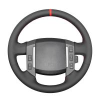 China Car Accessories Custom Color Hand Stitched Genuine Leather Steering Wheel Cover for Land Rover Freelander 2 II LR2 (L359) for sale