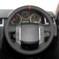 China Car Accessories Custom Color Hand Stitched Genuine Leather Steering Wheel Cover for Land Rover Freelander 2 II LR2 (L359) for sale