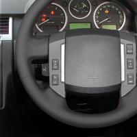 China Car Accessories Custom Color Hand Stitched Genuine Leather Steering Wheel Cover for Land Rover Freelander 2 II LR2 (L359) for sale