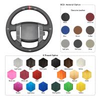 China Car Accessories Custom Color Hand Stitched Genuine Leather Steering Wheel Cover for Land Rover Freelander 2 II LR2 (L359) for sale