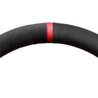 China Hand Sewing All Suede Steering Wheel Cover Red Strip for Opel Astra G H Zafira A 1998 1999 2000 2001 2002 2003 2004 2005 for sale