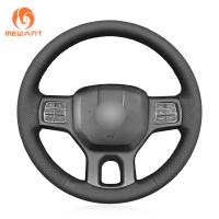 China MEWANT Fashion Anti Skid Faux Leather Hand Sew Car Steering Wheel Cover Non-slip Carbon For Dodge RAM 1500 3500 2013-2018 for sale