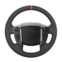 China Car Accessories DIY Colors Hand Stitching Faux Suede Steering Wheel Cover for Land Rover Discovery 4  2010-2016 for sale