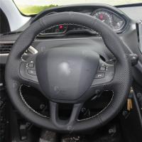 China Wholesale Drop Shipping DIY Steering Wheel Leather Cover for Peugeot 208 Peugeot 2008 for sale
