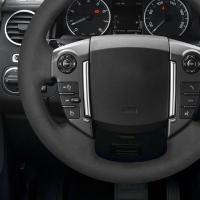 China Car Accessories DIY Colors Hand Stitching Faux Suede Steering Wheel Cover for Land Rover Discovery 4  2010-2016 for sale