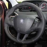China Wholesale Drop Shipping DIY Steering Wheel Leather Cover for Peugeot 208 Peugeot 2008 for sale