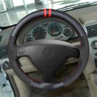 China Black Suede Genuine Leather Custom DIY Steering Wheel Cover For Opel Astra G H 1998 1999 2000 2001 2002 2003 2004 2005 2006 2007 for sale