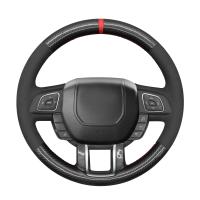China Car Accessories  Hand Stitch Carbon Fiber Suede Strip Steering Wheel Cover for Land Rover Range Rover Evoque  Coupe Convertible for sale