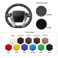 China Genuine Leather Custom Steering Wheel Cover for Toyota Prius 30(XW30) 2009 2010 2011 2012 2013 2014 2015 for sale