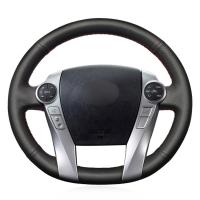 China Genuine Leather Custom Steering Wheel Cover for Toyota Prius 30(XW30) 2009 2010 2011 2012 2013 2014 2015 for sale