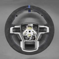 China Customized Available Best Athsuede Hand Sewing Steering Wheel Cover Wrap for Ford F-150 250 350 450 550 600 650 750 2015-2023 for sale