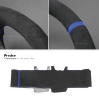 China Customized Available Best Athsuede Hand Sewing Steering Wheel Cover Wrap for Ford F-150 250 350 450 550 600 650 750 2015-2023 for sale