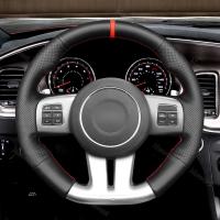 China Hand Stitching Custom PU Leather Steering Wheel Cover for Jeep Grand Cherokee SRT for sale