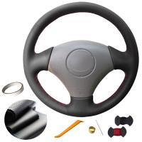 China Black Artificial Leather Custom Steering Wheel Cover for Toyota Vios Corolla 2000 2001 2002 2003 2004 Toyota Mark 2 for sale