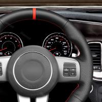 China Hand Stitching Custom PU Leather Steering Wheel Cover for Jeep Grand Cherokee SRT for sale