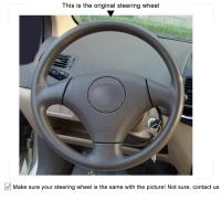China Black Artificial Leather Custom Steering Wheel Cover for Toyota Vios Corolla 2000 2001 2002 2003 2004 Toyota Mark 2 for sale