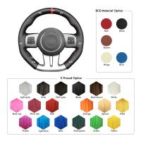 China Hand Stitching Custom PU Leather Steering Wheel Cover for Jeep Grand Cherokee SRT for sale