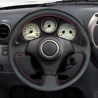 China Black Perforated Leather Car Steering Wheel Cover for Toyota RAV4 1998 1999 2000 2001 2002 2003 2004 2005 2006-2019 for sale
