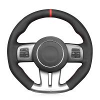 China Hand Stitching Custom Soft Suede Steering Wheel Cover for Jeep Grand Cherokee SRT for sale