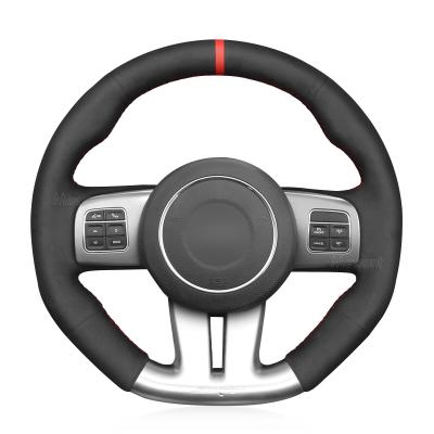 China Hand Stitching Custom Soft Suede Steering Wheel Cover for Jeep Grand Cherokee SRT for sale
