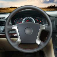 China Hand Stitching Black Artificial Leather Steering Wheel Cover for Chevrolet Epica 2006 2007 2008 2009 2010 2011 for sale