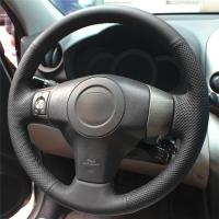 China Black Perforated Leather Car Steering Wheel Cover for Toyota RAV4 1998 1999 2000 2001 2002 2003 2004 2005 2006-2019 for sale