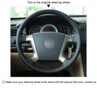 China Hand Stitching Black Artificial Leather Steering Wheel Cover for Chevrolet Epica 2006 2007 2008 2009 2010 2011 for sale