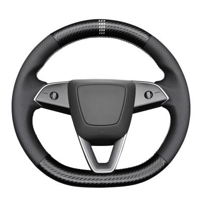China Customized High Quality PU Leather Steering Cover For Tesla Model 3 2023 2024 for sale
